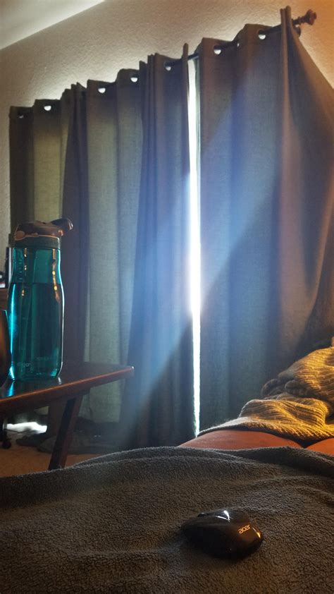 Asshole Cat Opened The Curtains Just Enough To Be A Million Lumen