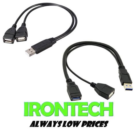 Usb Male To Dual Usb Female Shopee Malaysia