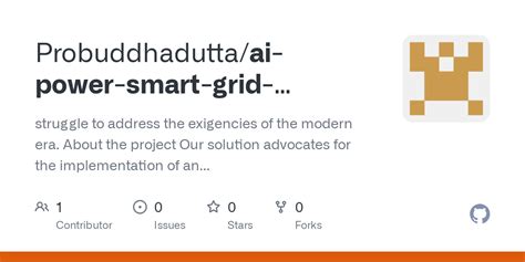 Github Probuddhadutta Ai Power Smart Grid Management System Struggle