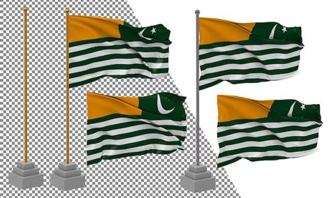 Premium Psd Azad Jammu And Kashmir Ajk Flag Waving Different Style