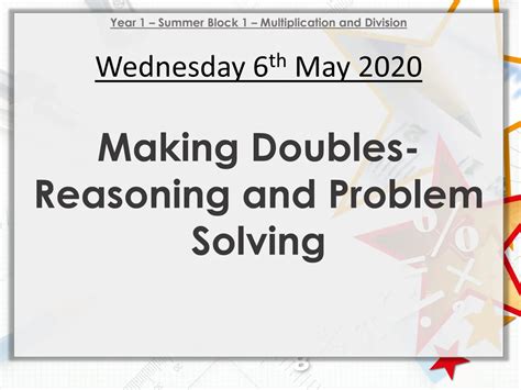 Ppt Year 1 Multiplication And Division Making Doubles Practice
