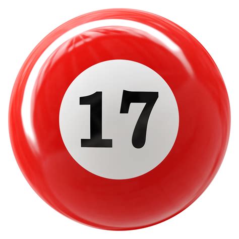 17 Number 3d Ball Red 36307186 Png