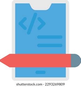 Mobile Coding Vector Illustration On Transparent Stock Vector Royalty Free 2293269809