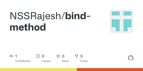 Github Nssrajeshbind Method