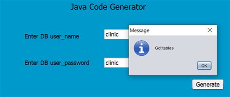 GitHub StevenJohnss Database GUI Code Generator
