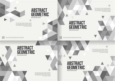 Premium Vector Abstract Geometric Black And White Background Cover