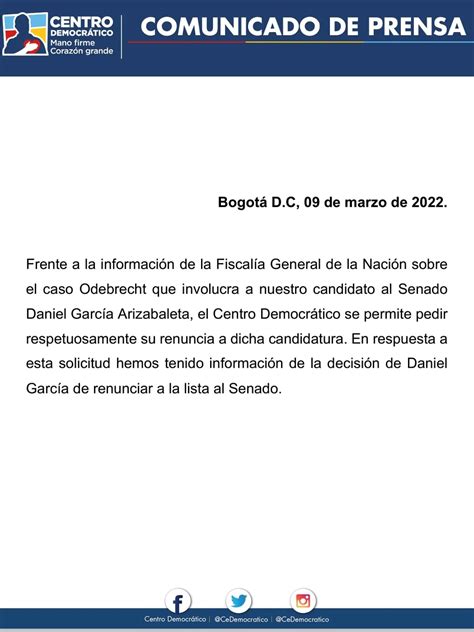 Imputación de cargos contra Daniel García Arizabaleta ahora excandidato al Senado del Centro