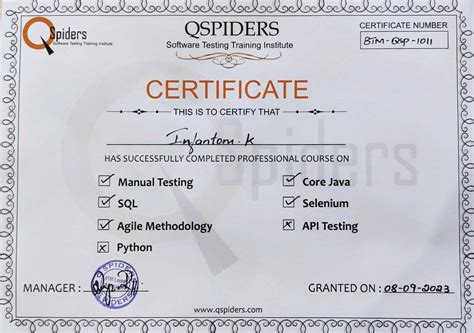 Softwaretesting Certification Qualityassurance Careerdevelopment Qspidersalumni Infantom K