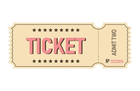 Premium Vector Classic Retro Ticket For Cinema Circus Movie Theatre