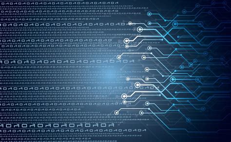 Binary Code Background Digital Binary Data With Streaming Digital Code