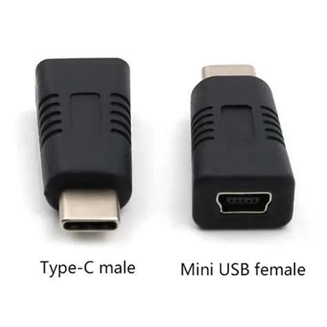 Kliniki Mini Usb Female To Type C Male Adapter Mini T Type Female To