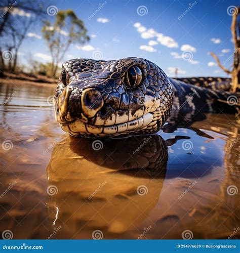 Australian Black Headed Python Made With Generative Ai Illustration