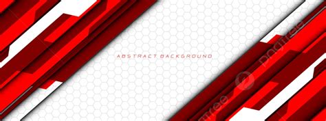 Abstract Red White Cyber Circuit Futuristic Technology Geometric On