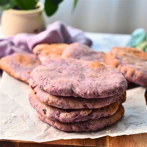 Purple Sweet Potato Pita 4 Ingredients The Conscious Plant Kitchen