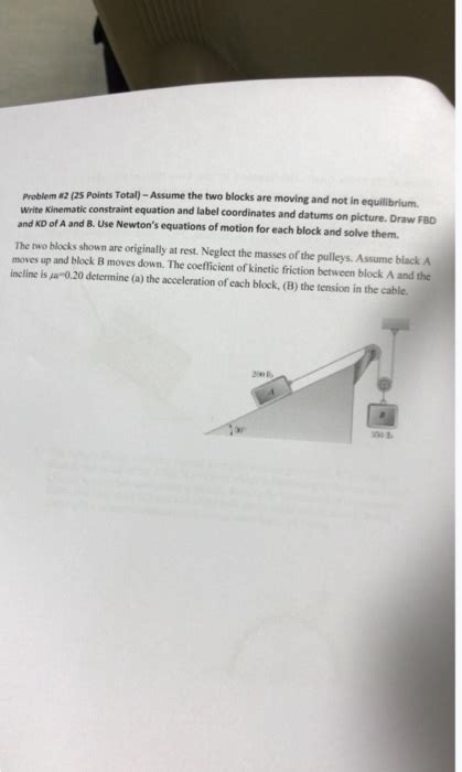 Solved Problem Points Total Assume The Two Blocks Chegg Com