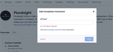Pluralsight In App Integration Degreed