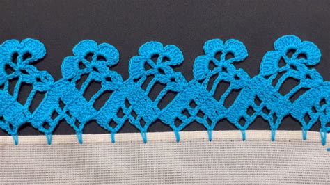 Puntilla Floral En Crochet Tutorial Rápido Puntillas Fáciles