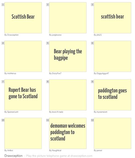 Scottish Bear Drawception