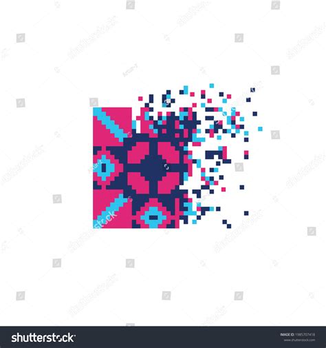 Colorful Pixel Tile Disintegration Into Pixels Stock Vector Royalty Free Shutterstock
