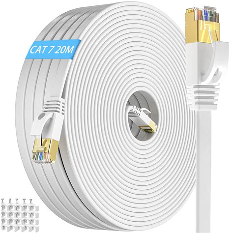 Ethernet Kablosu 20 Metre Cat7 Yüksek Hızlı 10Gbps 600MHz Flat Koruması