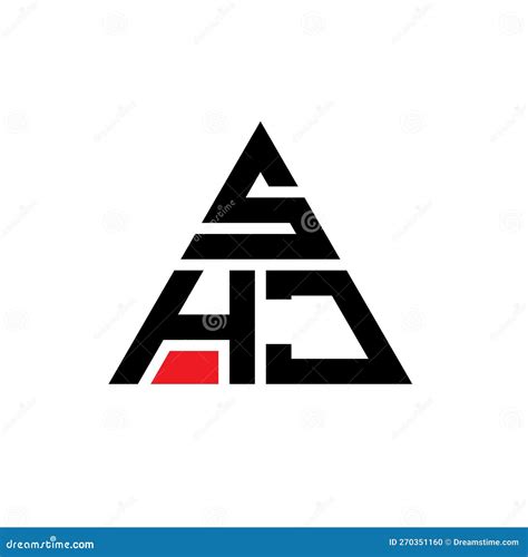 Shj Triangle Letter Logo Design With Triangle Shape Shj Triangle Logo