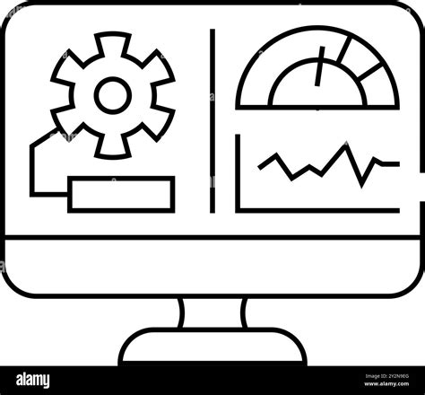 Performance Testing Analyst Line Icon Vector Illustration Stock Vector
