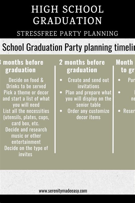 How To Plan The Perfect High School Graduation Party Serenity Made Easy