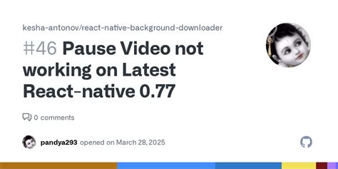 Pause Video Not Working On Latest React Native 077 · Issue 46 · Kesha Antonovreact Native