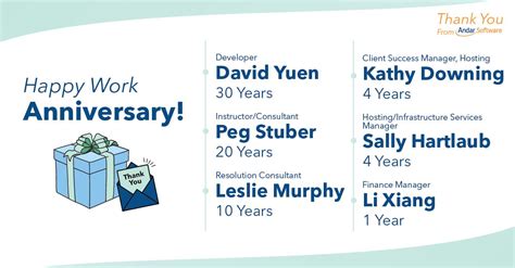 andar software on linkedin workanniversaries teamappreciation