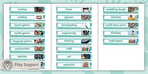 Gentle Wave Playful Classroom Photo Resource Tray Labels