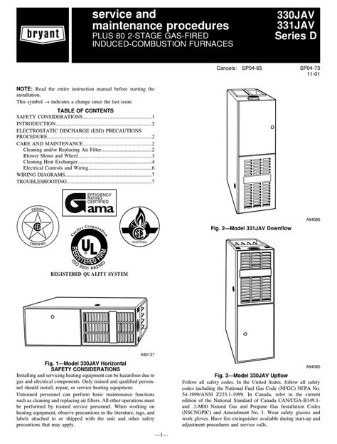 Bryant Gas Furnace Manual I Have Plus 80 Furnace It Turns On But There Is No Heat In The