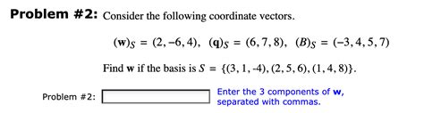 Solved Problem Consider The Following Coordinate Chegg