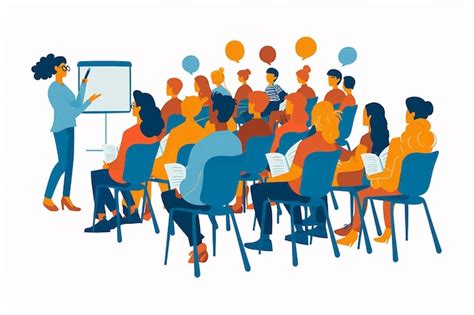 Premium Vector An Image Depicting A Training Session Or Workshop