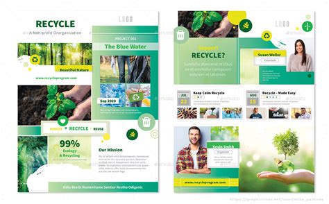 Recycling Campaign Flyers 4 Options Print Templates Graphicriver