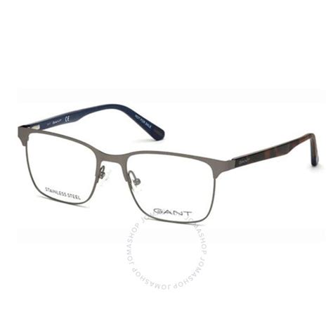 Gant Mens Gunmetal Square Eyeglass Frames Ga315900953 664689927296