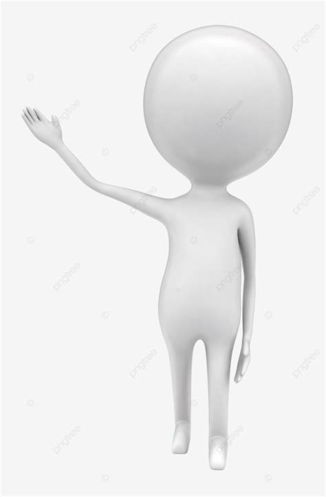 3d الرجل تمويج اليد بنت الفكر Man شخص شاب ناس صغار Png صورة للتحميل
