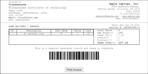 Generated Invoice Pseudo Code For Smart Contract In Solidity For