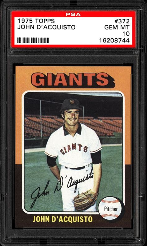 1975 Topps John Dacquisto Psa Cardfacts®
