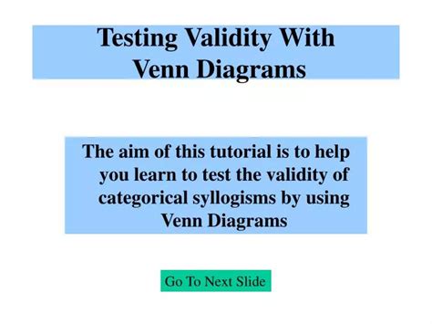 PPT Testing Validity With Venn Diagrams PowerPoint Presentation Free