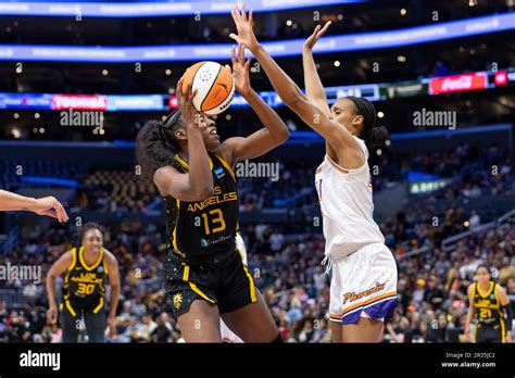 Los Angeles Sparks Forward Chiney Ogwumike 13 Looks To Shoot Against