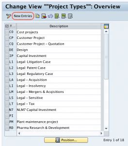 SAP PS How To Create Project Types For WBS Element