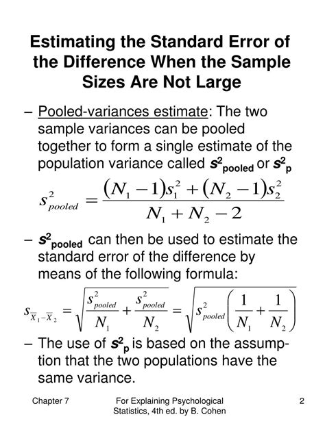 Ppt Chapter 7 The T Test For Two Independent Sample Means Powerpoint