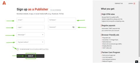 how to create an adsterra account adsterra login