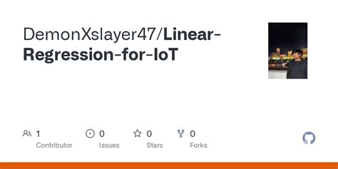GitHub DemonXslayer Linear Regression For IoT