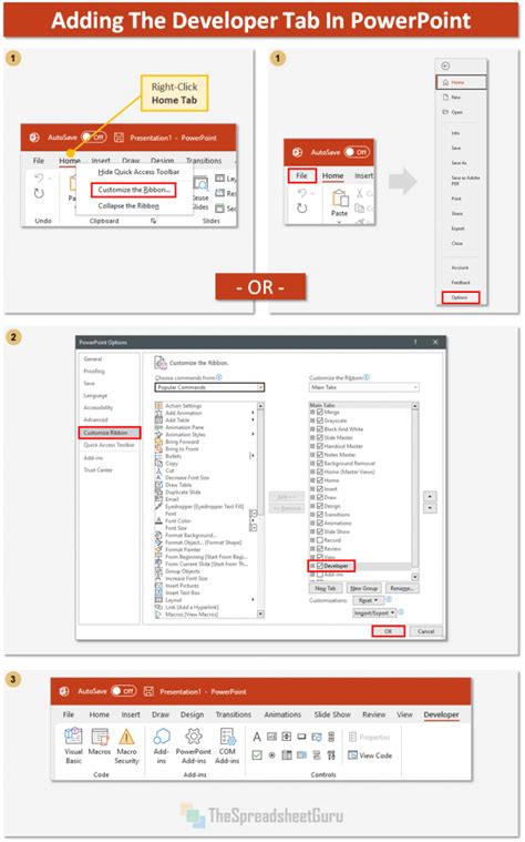 how to show the developer ribbon tab [with pictures]