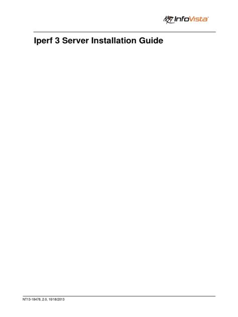 Iperf 3 Server Installation Guide Pdf Port Computer Networking