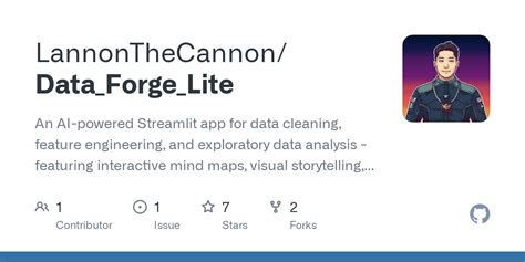 github lannonthecannon data forge lite an ai powered streamlit app