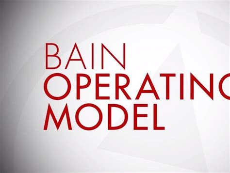 Bain Operating Model Technology Magazine