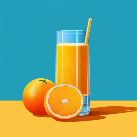 Premium Ai Image Orange Drink