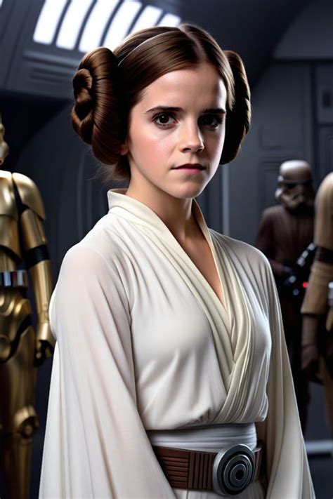 Emma Watson As Princess Leia In Star Wars By Paco Perez Playground